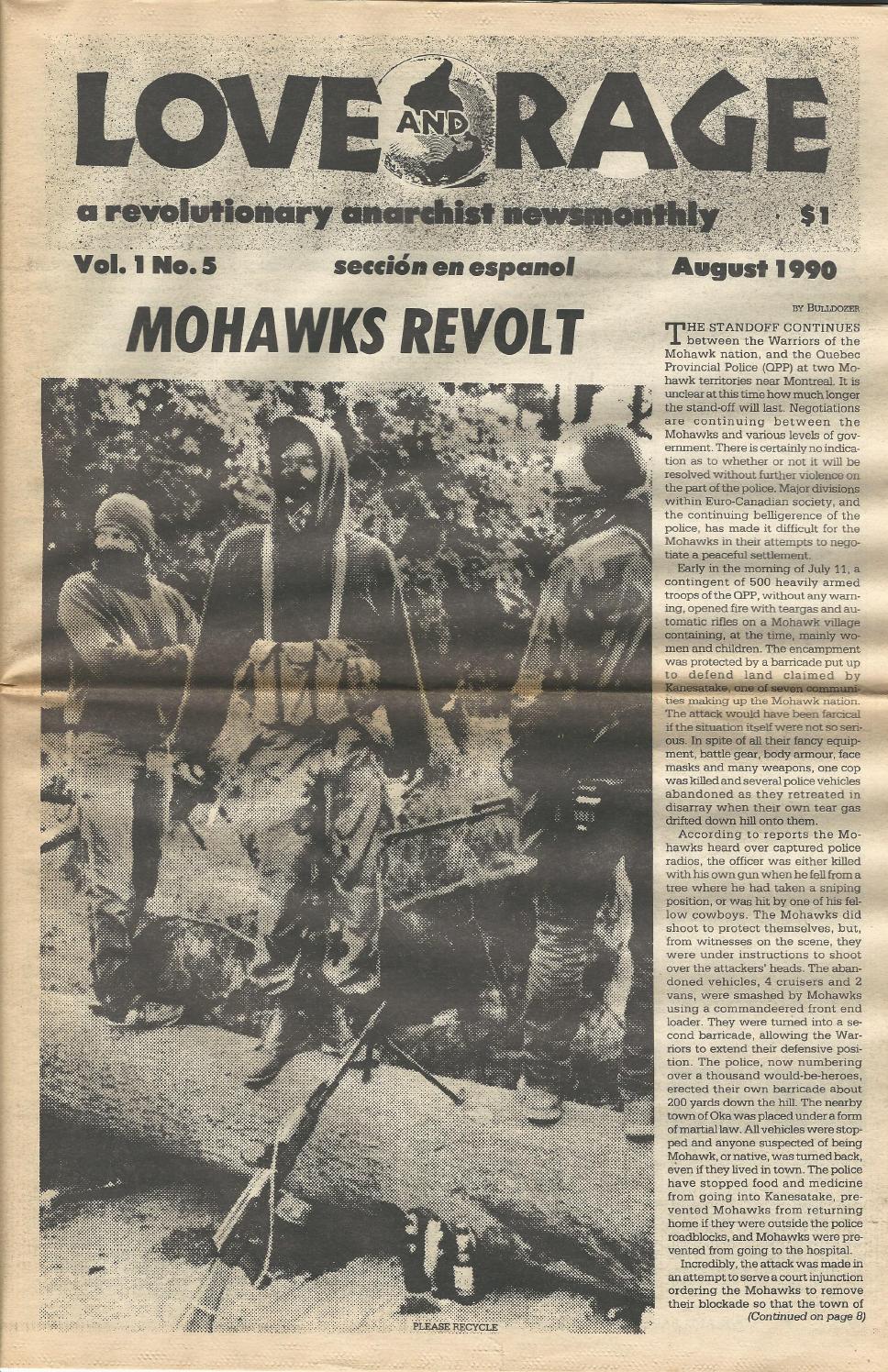 Love & Rage Vol. 1 No. 5, August 1990 | libcom.org